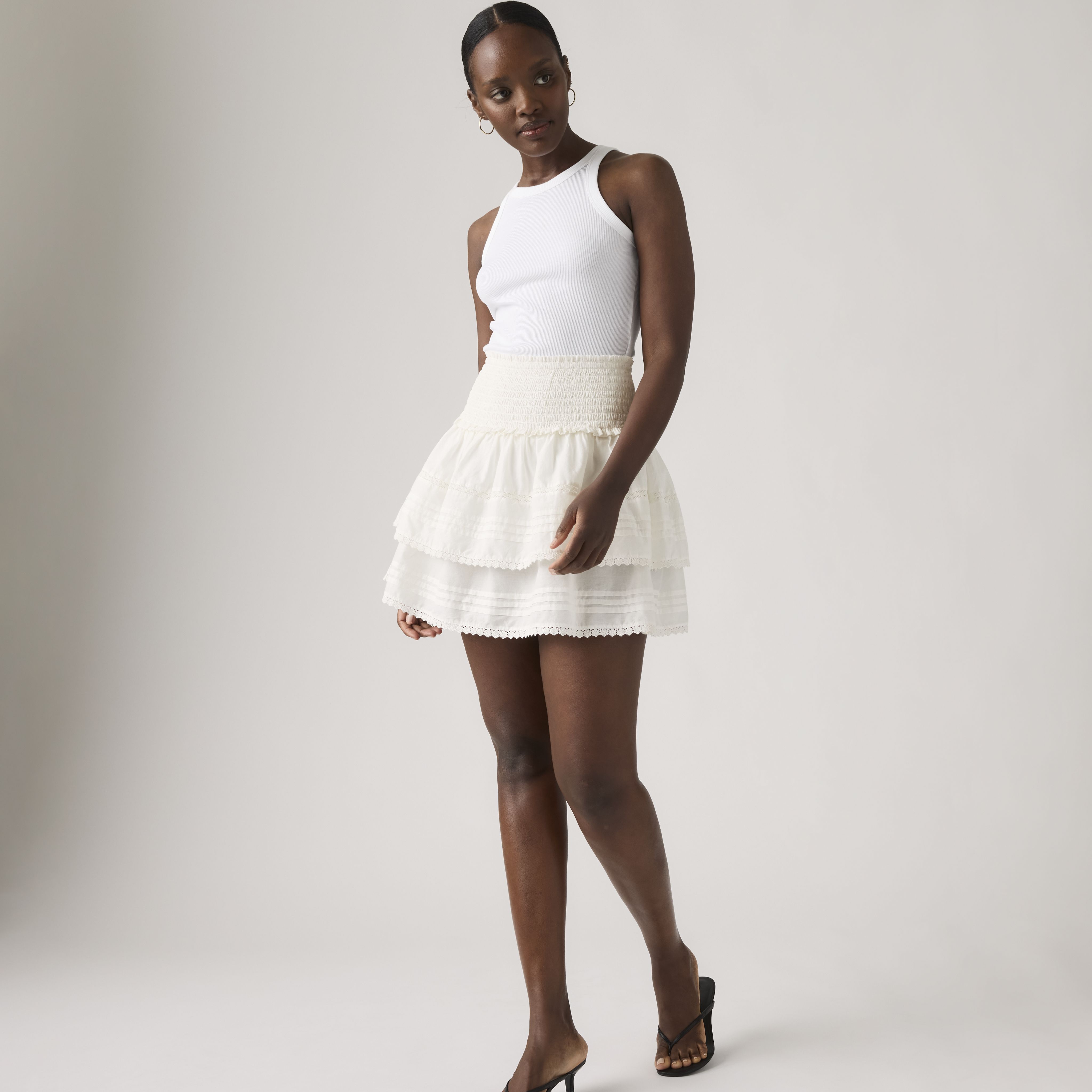 LEVI'S Raquel Smocked Mini Skirt